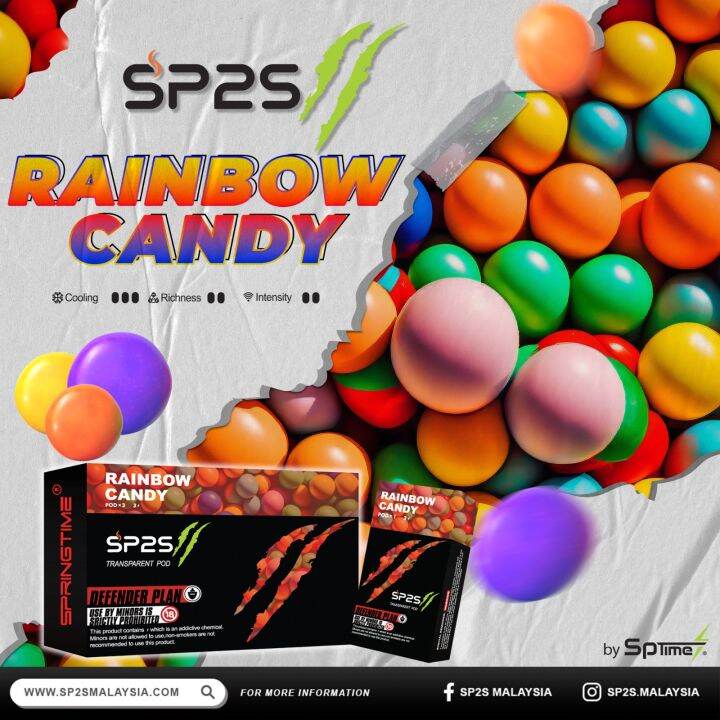 Sp2 II/ SP2s II “RAINBOW CANDY ”100% Original Refill Pod Sp2s II GEN II New Version Pod & Sp2s ...
