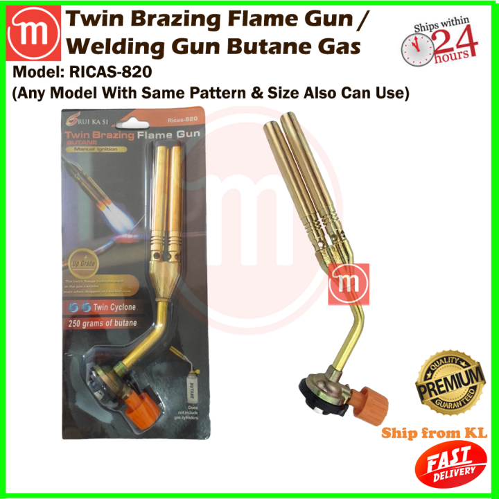 Twin Brazing Flame Gun / Welding Gun Butane Gas RICAS-820 | Lazada