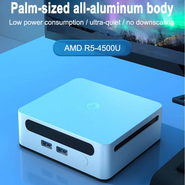 SZ AMD R5-4500U Mini PC Windows 11 PRO WiFi 6 BT 5.2 Dual DDR4สล็อต ...