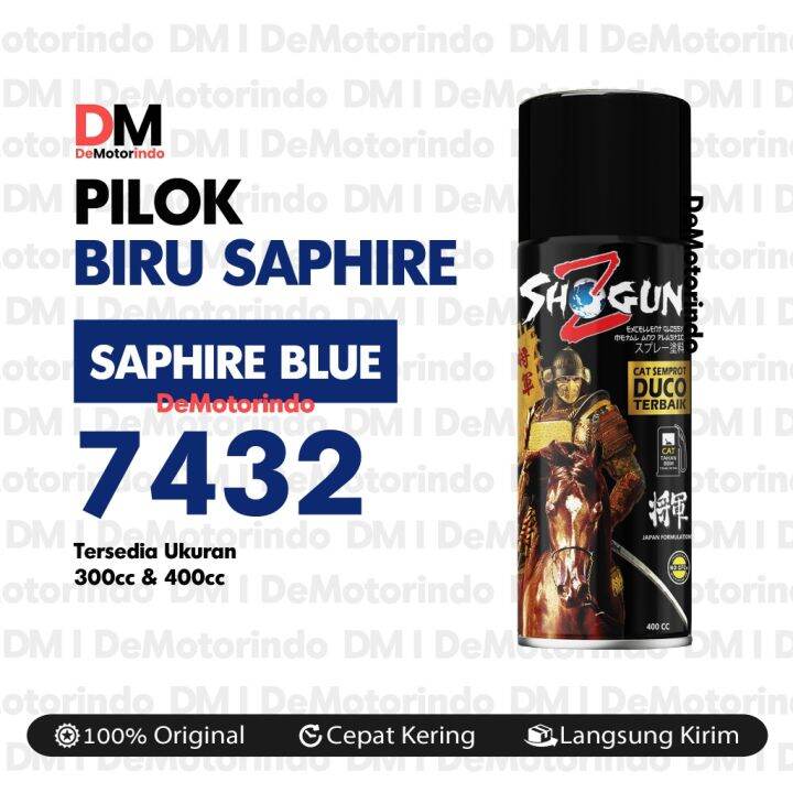 Pilok Pilox Pylok Cat Semprot SHOGUN Z Saphire Blue 7432 Biru Tua Solid ...