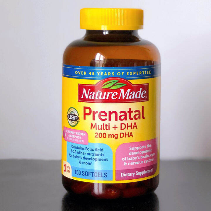 Vitamin Tổng Hợp Cho Bà Bầu Nature Made Prenatal Multi DHA 150 Viên Của ...