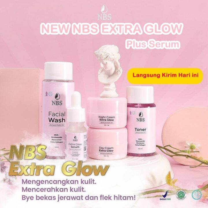 NEW!!! NBS EXTRA GLOW Kemasan BARU | PAKET EXTRA GLOW NBS SERUM | PAKET ...