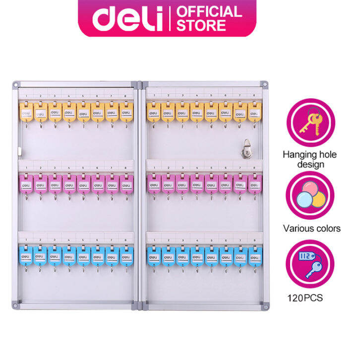 Deli Key Cabinet Key Box Storage Key Box Organizer 24/48/96/120 Key ...