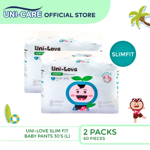 UniLove Slim Fit Baby Pants 30's (Large) Pack of 2 | Lazada PH