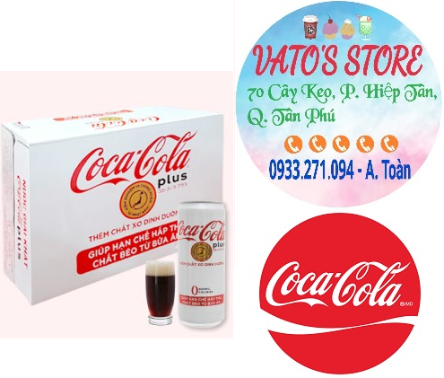 Thùng 24 lon Nước ngọt COCA COLA PLUS 320ml / Lốc 6 lon Nước ngọt COCACOLA trắng PLUS 320ml ...
