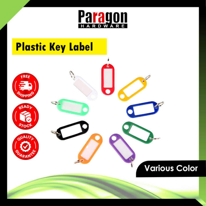 PLASTIC KEY LABEL KEYCHAIN Key Tag Tag Label Rantai Kunci Tag Kunci ...