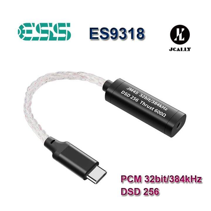 JCALLY ES9318 DSD256 PCM 32Bit/384Khz USB DAC AMP ESS Hifi Audio Inter ...