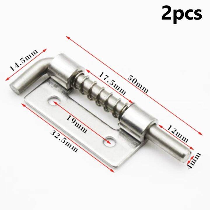 2Pcs Silver Door Latch Sliding Lock Barrel Bolt Latch Hasp Staple Gate ...
