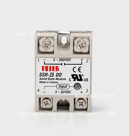 SSR-25DD FOTEK รีเลย์แบบ Single-Phase,รีเลย์25A/110V DC ควบคุม DC ...