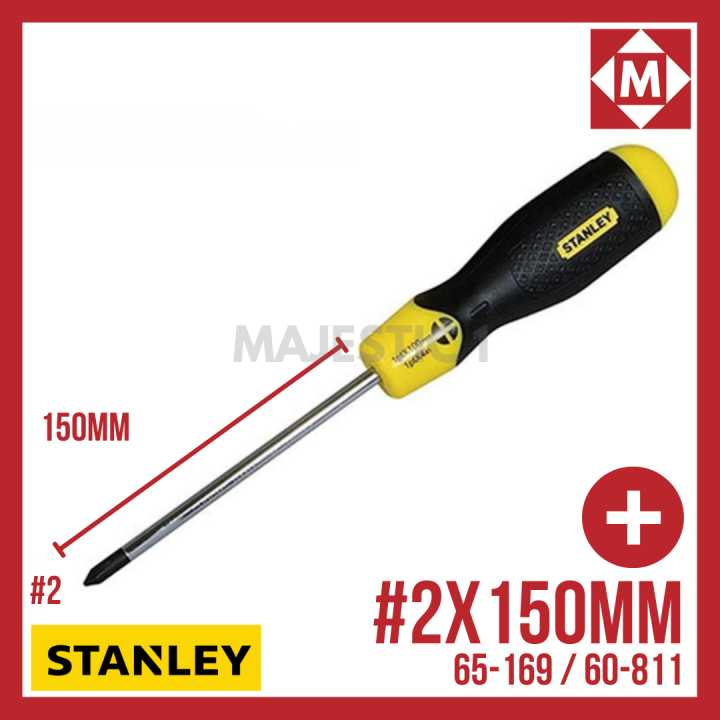 Stanley Cushion Grip Philip Screw Driver #2x150mm (1/4x6) 65-169 / 60 ...