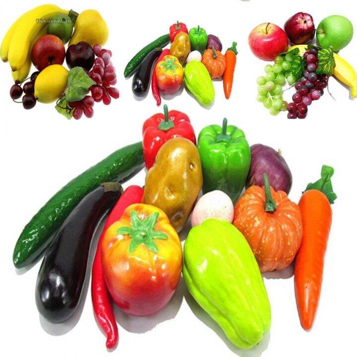 【Ready Stock】 [GRCEKRIN]Lifelike Vegetables Fruits Kitchen Artificial ...