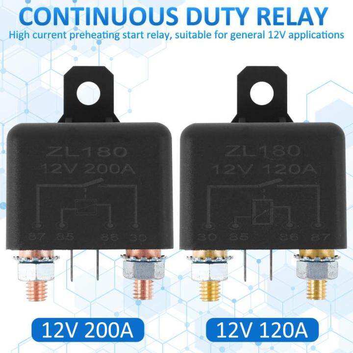 Universal Automotive Relays 2Pcs Automotive Relays 12V 120A/200A High ...
