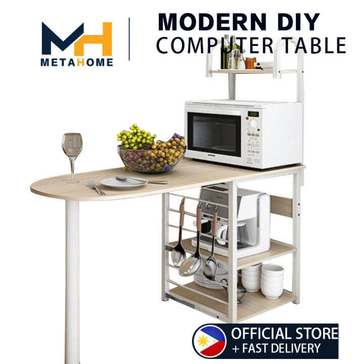 Dining table with storage rack bar table seasoning rack integrated ...