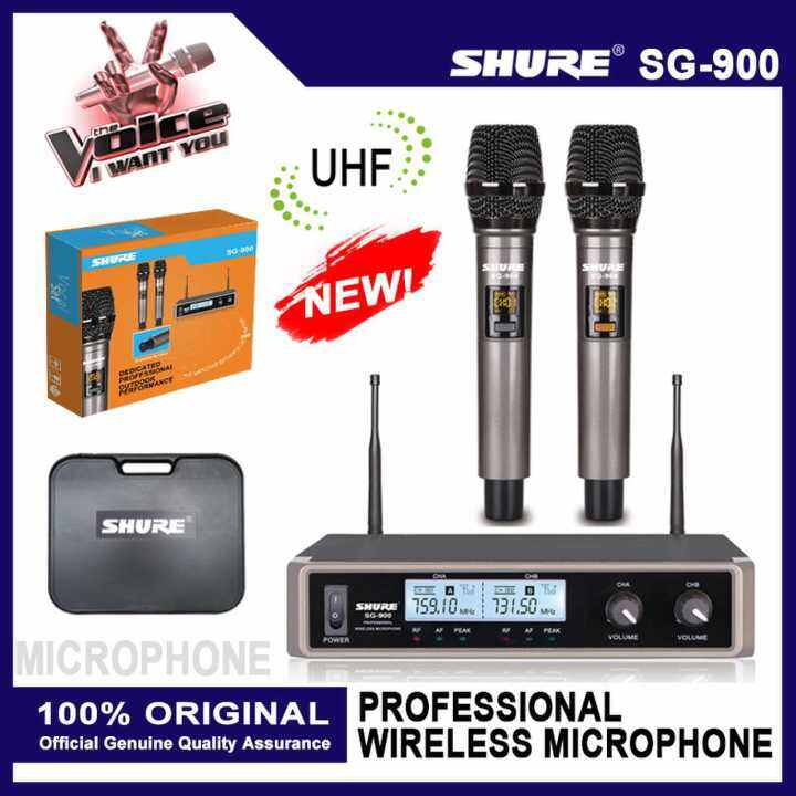 SHURE Newest wireless microphone with charging function SG-900 | Lazada PH