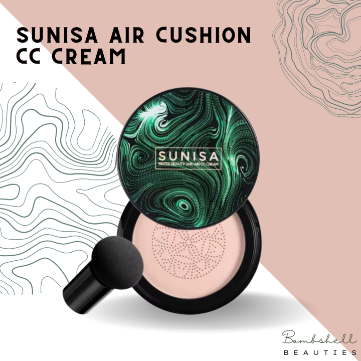 SUNISA Foundation Mushroom Head Air Cushion Waterproof BB Cream Frost Concealer Oil Control Face ...