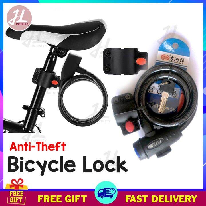 JL Ready Stock Kunci Keselamatan Basikal Bicycle Lock Bike Security ...