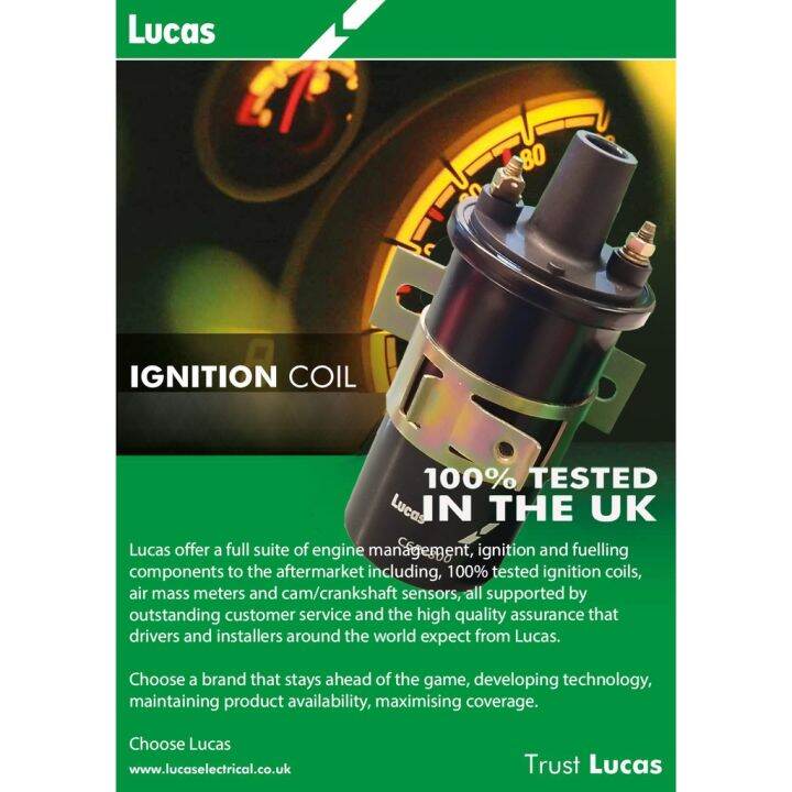 Lucas Ignition Coil BOTTLE TYPE W/RESISTOR(UNIVERSAL TYPE)(C6R-800 ...