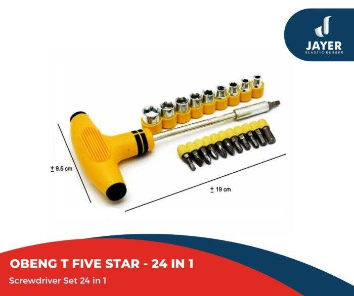 Obeng set T five star 24 set 1 / Screwdriver Tools | Lazada Indonesia