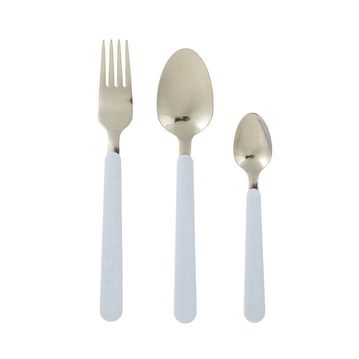 Plastic Handle Stainless Flatware Set 12 pcs Blue | Lazada PH
