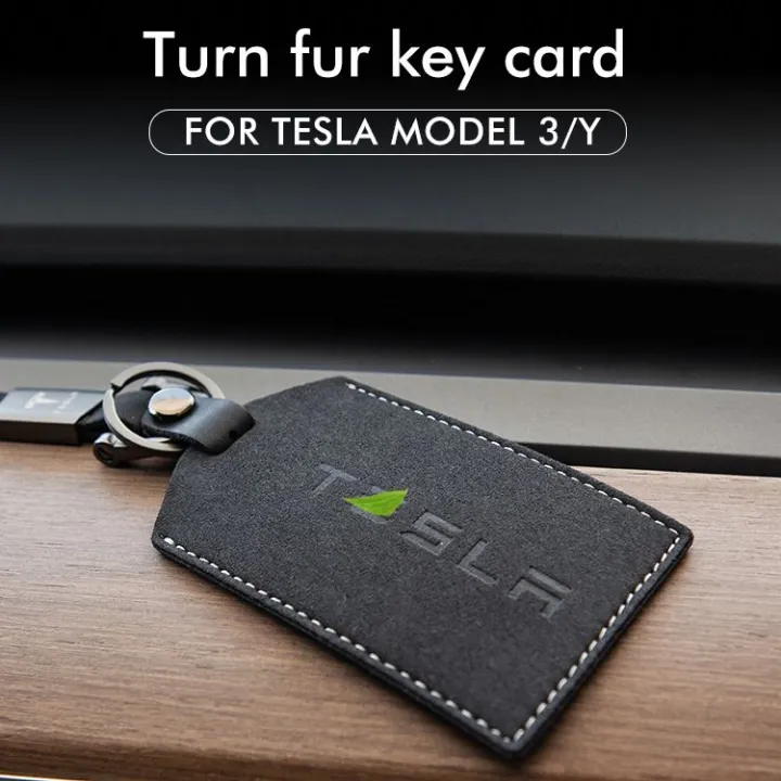 Tesla Model Y Model 3 2021 Accessories Turn Fur Key Card Holder ...