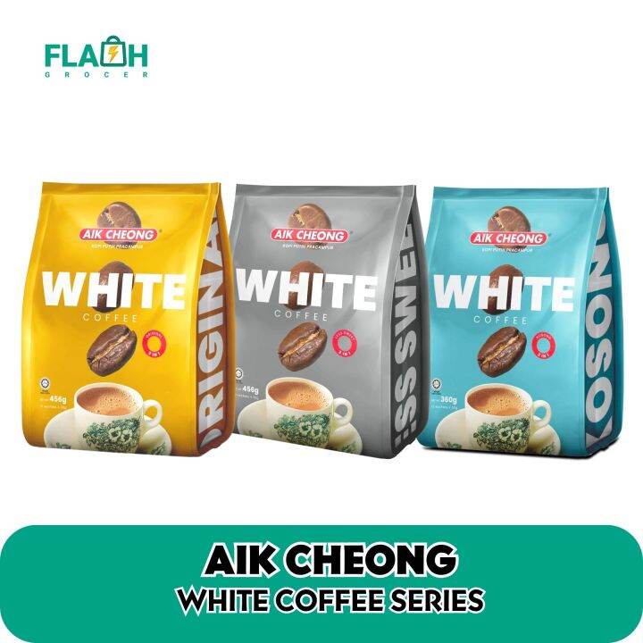 Aik Cheong White Coffee 3 in1 456G - Original / Less Sweet / 2 in 1 ...