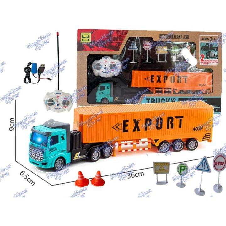 Remote Control Cargo Container Oil Tank Truck with Light RC Lorry 4 ...