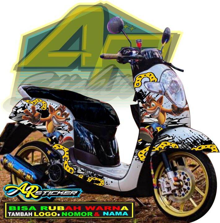 Decal scoopy Stiker Scoopy full body Full Blok Decal Scopy Dekal Decal ...