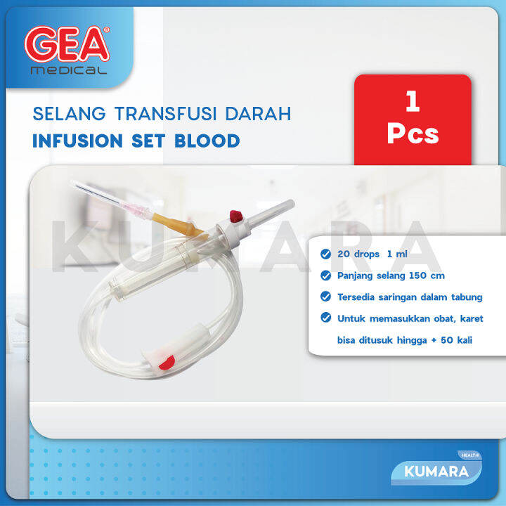 GEA - Blood Set / Blood Tranfusion Set Pcs | Lazada Indonesia