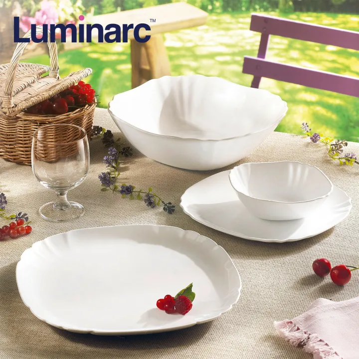 Luminarc Lotusia 12pcs Dinner ware Set White Tableware Q4395 ...