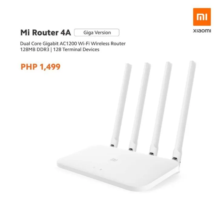 Xiaomi Router 4A Giga Version White | Lazada PH