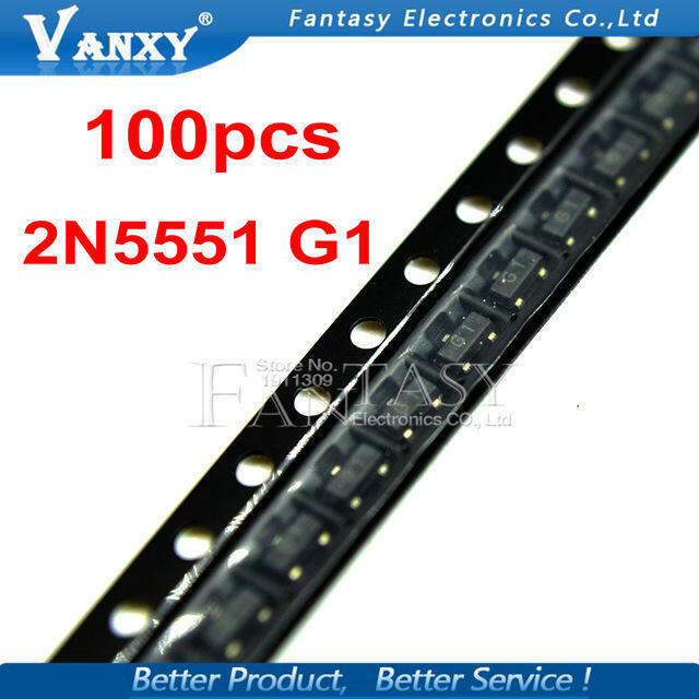 100PCS 2N5551 SOT23 MMBT5551 G1 SOT23-3 SMD Bipolar Transistors - BJT ...