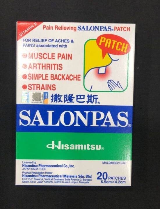 Salonpas Pain Relieving Patch 20 patches | Lazada