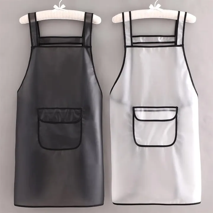 Better Buys Oil Transparent Tpu Material Apron For Women With Large ...