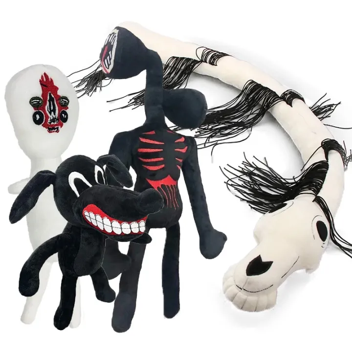13.8Inch Siren Head Plush Toy Long Horse White Black Sirenhead Stuffed ...
