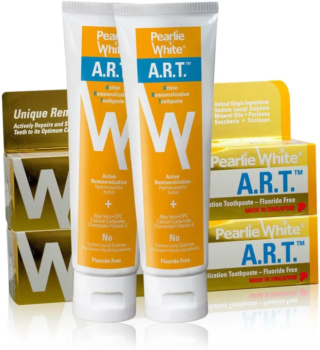 Pearlie White Active Remineralization Toothpaste - Fluoride Free (3.8oz ...