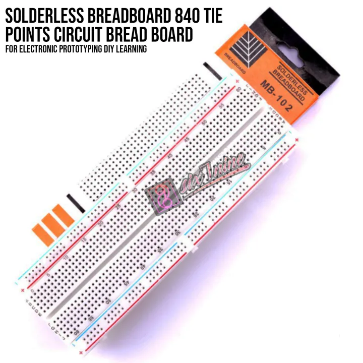 Solderless Breadboard 840 Tie Points Circuit Bread Board for Electronic ...