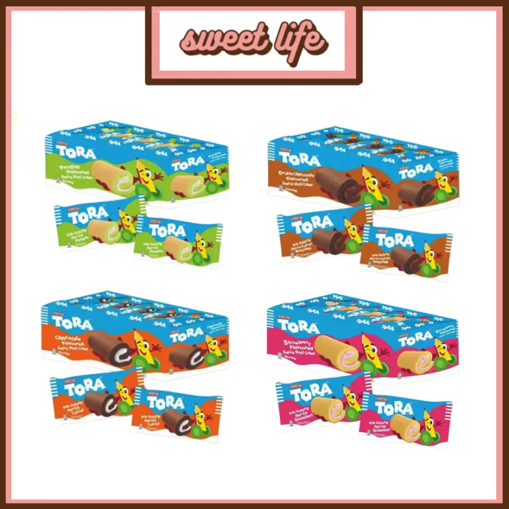 20'S X 16G MAMEE TORA SWISS ROLL CAKE PANDAN / CHOCOLATE / STRAWBERRY ...