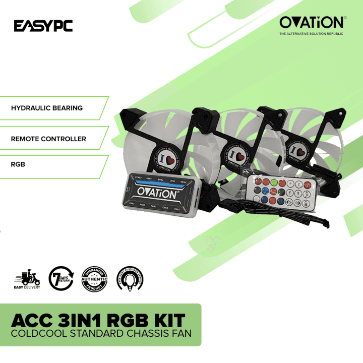 EasyPC | Ovation ACC 3in1 / 4in1 RGB kit Coldcool Standard Chassis Fan ...