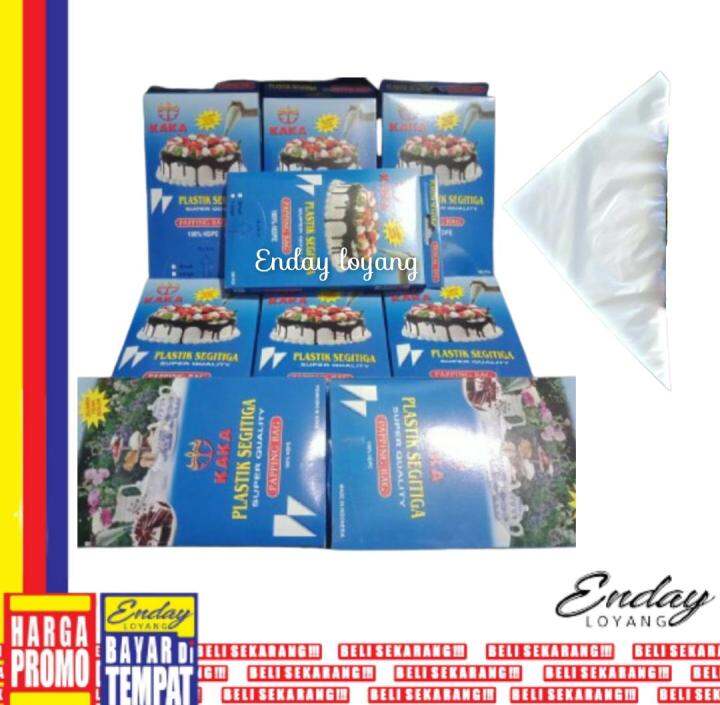 Plastik segitiga kue/kue hias 1 pcs isi 100 | Lazada Indonesia