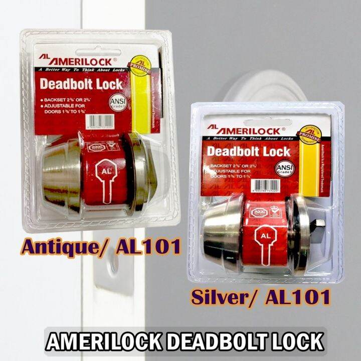 AMERILOCK Deadbolt Door Lock Set Single Cylinder (AL 101) Stainless ...