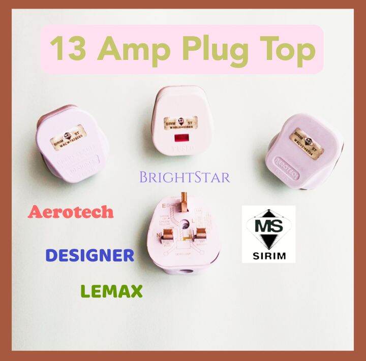 13 AMP 3 Pin Plug Top With SIRIM Approval Plag 3 Pin三脚插头🔌 | Lazada