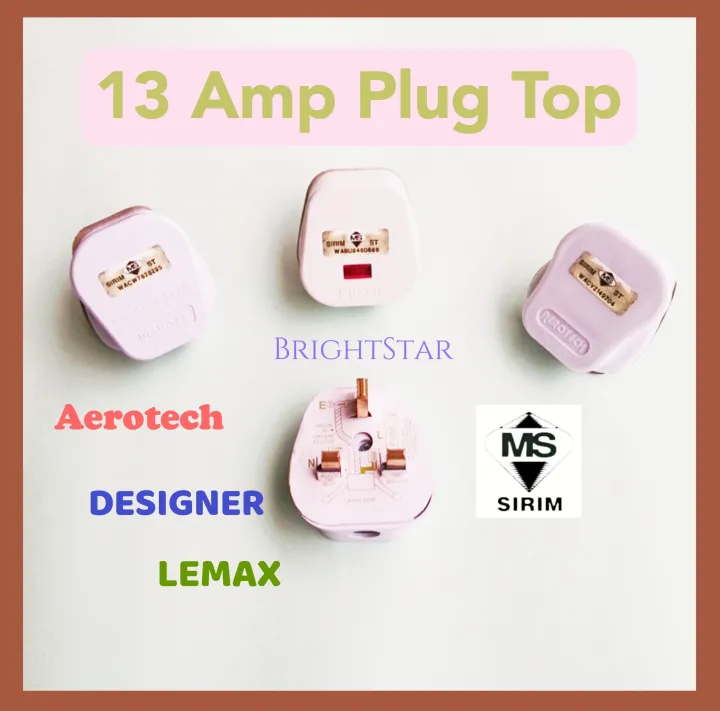 13 AMP 3 Pin Plug Top With SIRIM Approval Plag 3 Pin三脚插头🔌 | Lazada