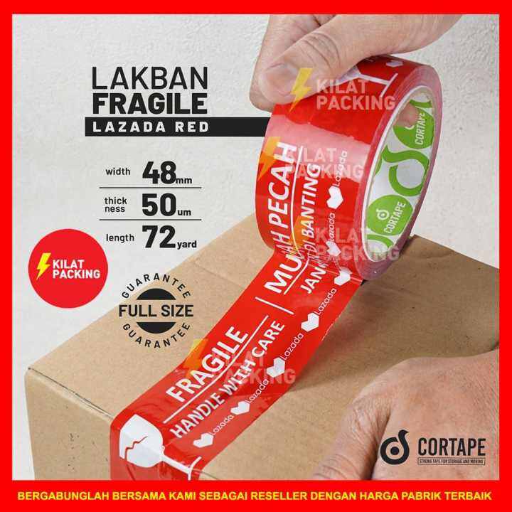 LAKBAN FRAGILE HANDLE WITH CARE 45MM*72YARD | Lazada Indonesia
