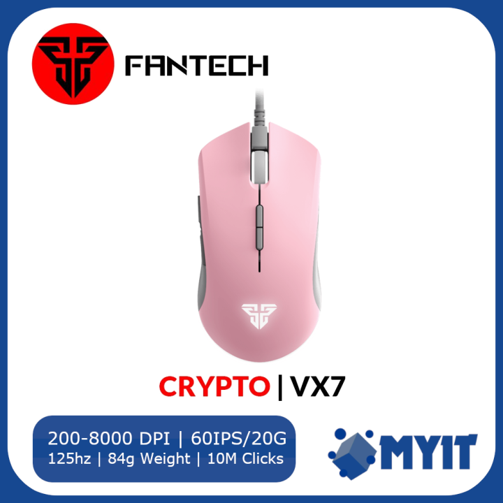 Fantech VX7 Crypto Gaming Mouse Sakura Pink Edition 8000DPI ...