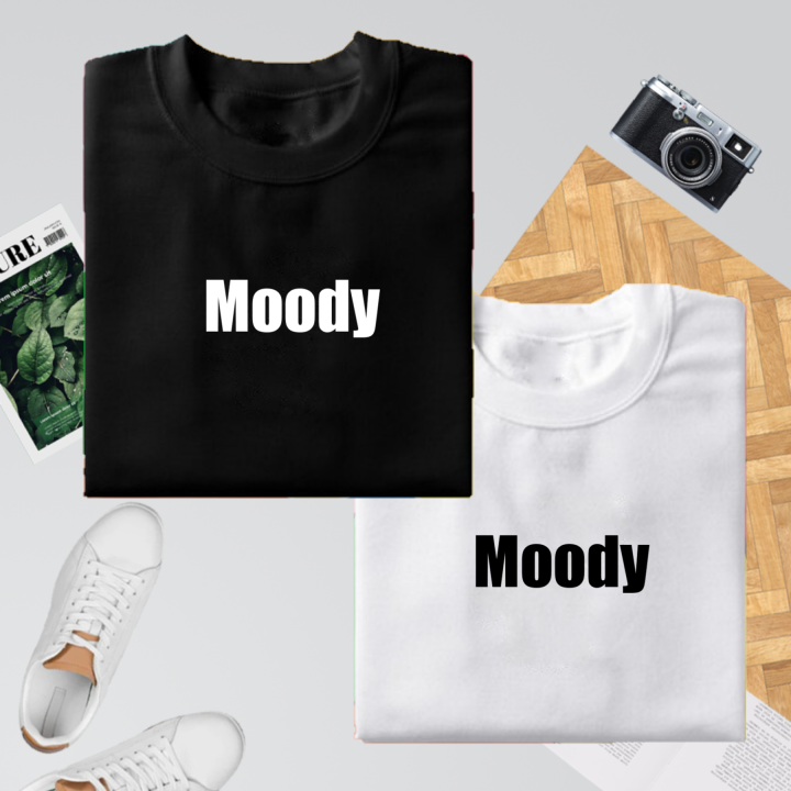 ##New T-Shirt Moody Word Design Unisex## | Lazada PH