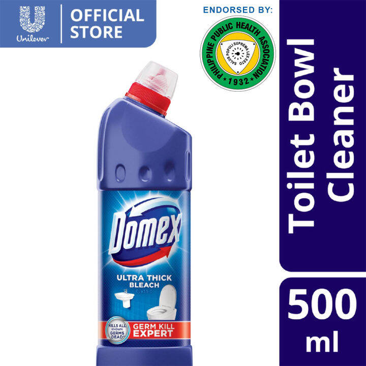 Domex Ultra Thick Bleach Toilet Cleaner Classic Antibacterial 500ml ...