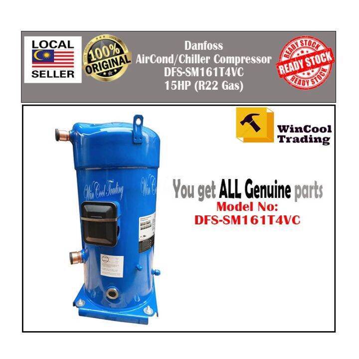 DANFOSS AirCond/Chiller Compressor 15HP (R22 Gas) Model : SM161T4VC ...
