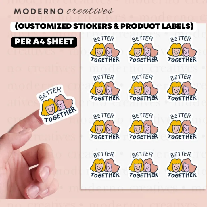 Customized Stickers Personalized Sticker Printing A4 Sheet and ...
