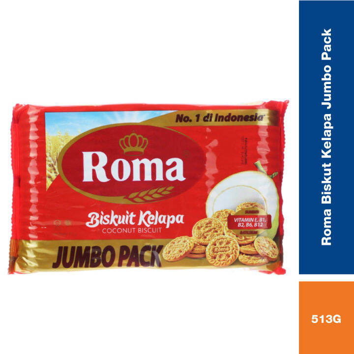 Roma Biscuit Kelapa Jumbo Pack 513G | Lazada