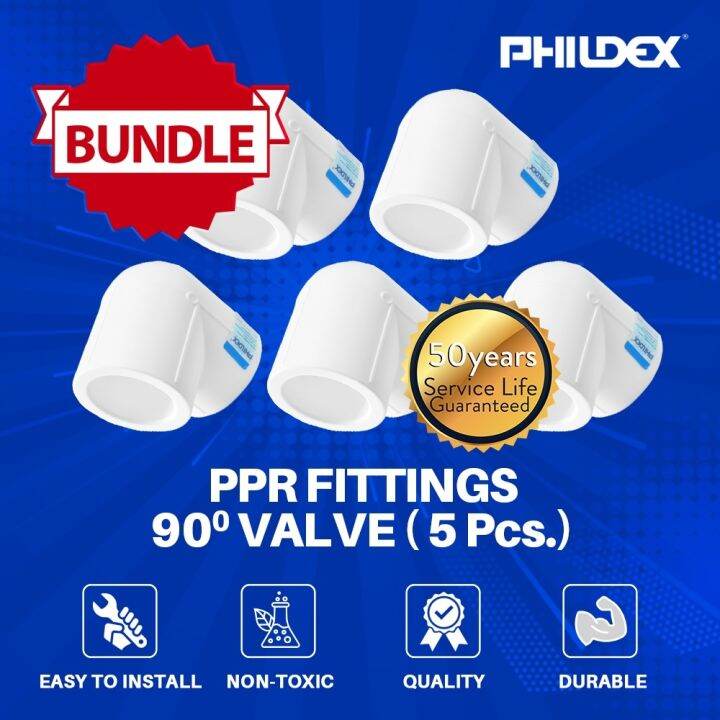 PHILDEX BUNDLE PROMO PPR Fittings - 90 Elbow | Lazada PH
